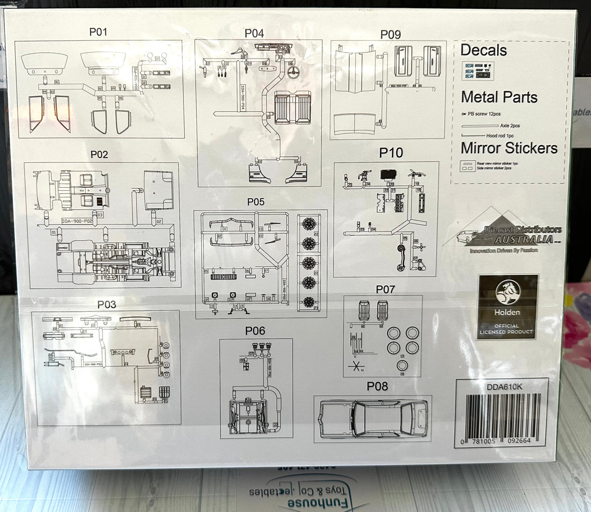 HOLDEN TORANA 1:24 SCALE LJ GTR XU-1 PLASTIC MODEL KIT IN DISPLAY BOX ...