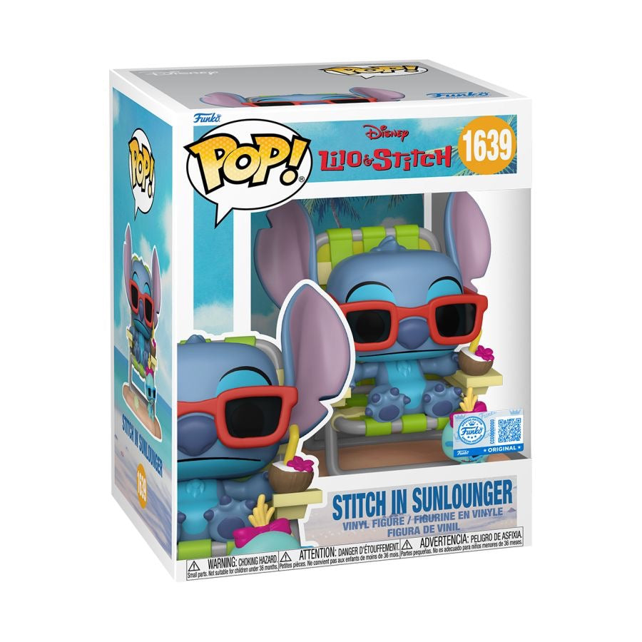 Lilo & Stitch - Stitch in Sunlounger US Exclusive Pop! Premium #1639 ...