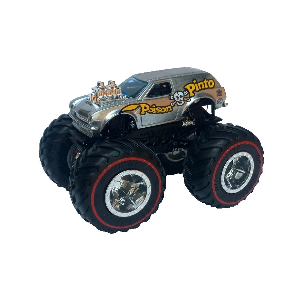 Hot Wheels Monster Trucks Silver Poison Pinto Treasure Hunt 2024 ...