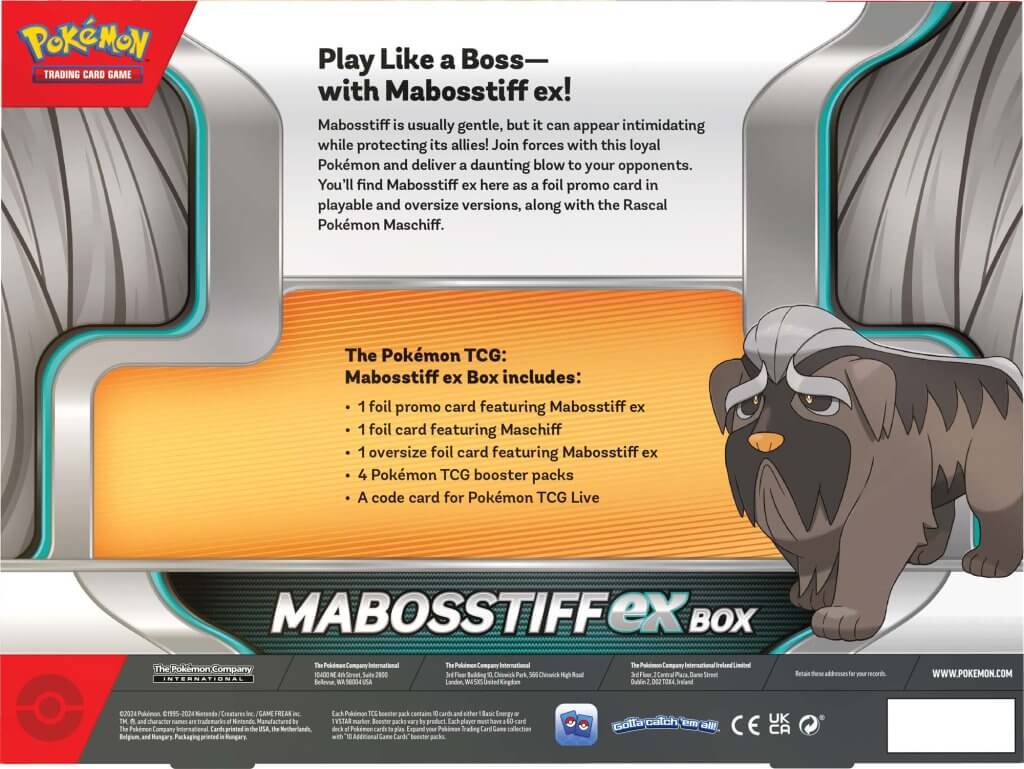 POKÉMON TCG Mabosstiff ex Box – Funhouse Toys & Collectables