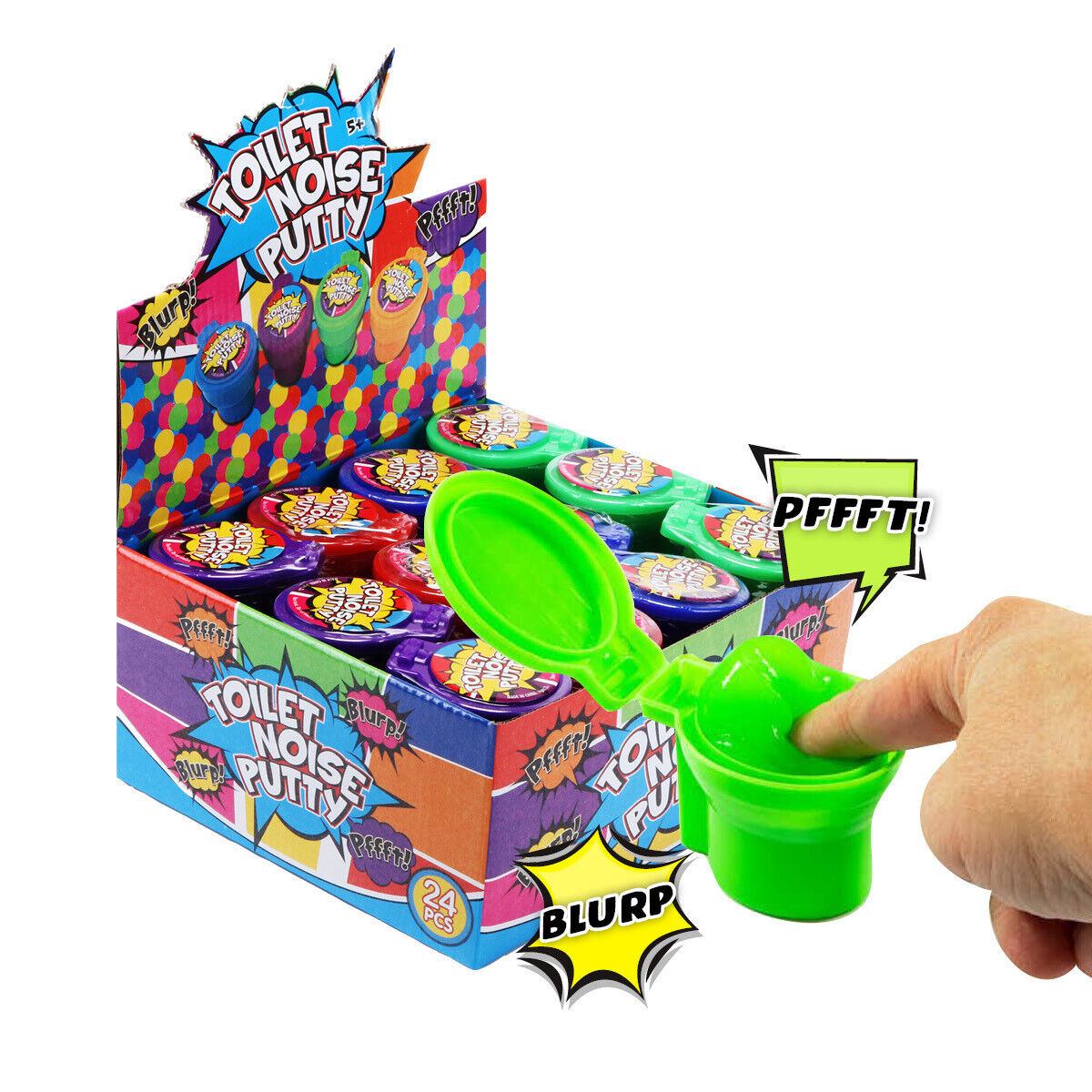 Putty Toilet Noise Slimy putty Vibrant Colours Super Soft Stretchy ...