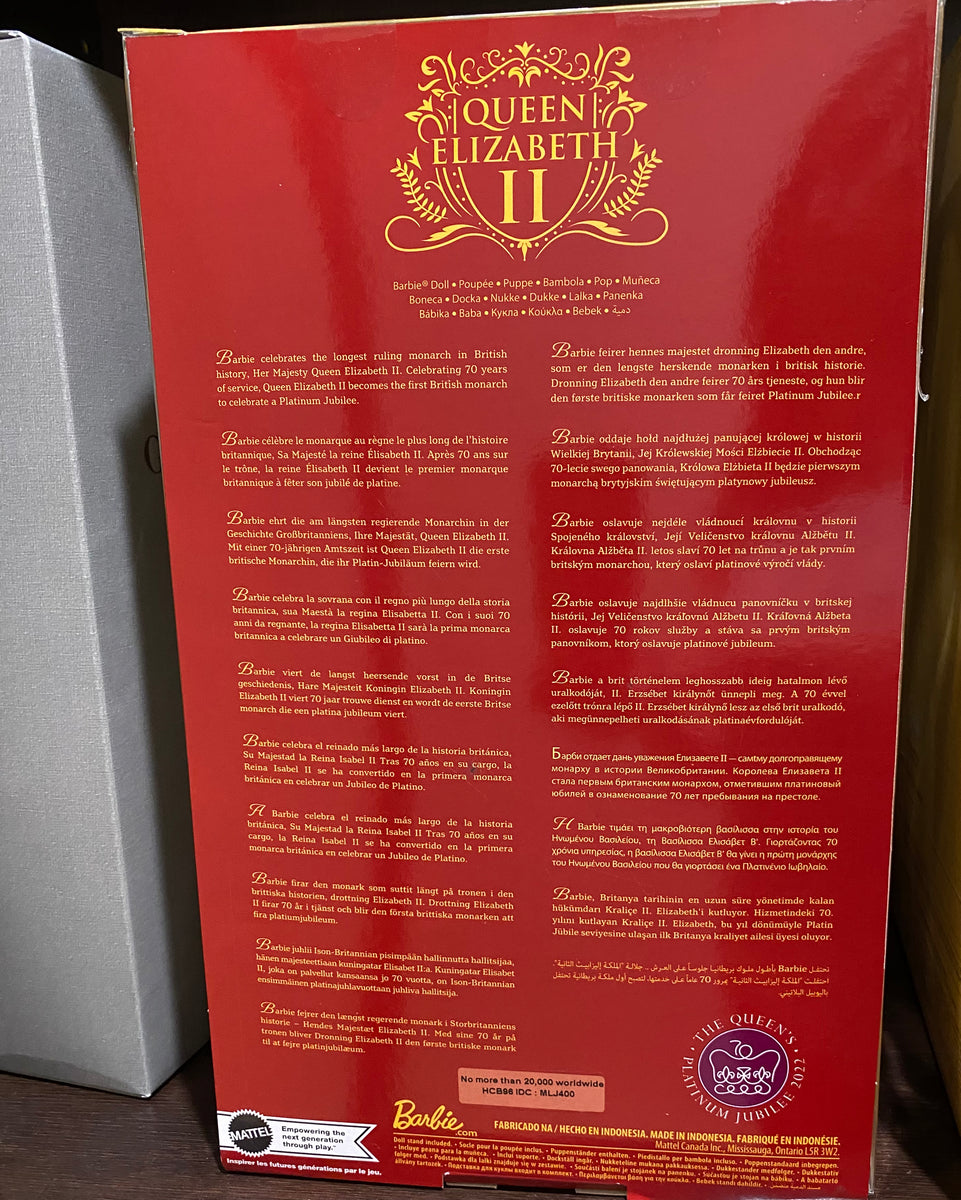 Queen Elizabeth II 70th Anniversary Signature Barbie Doll – Funhouse ...