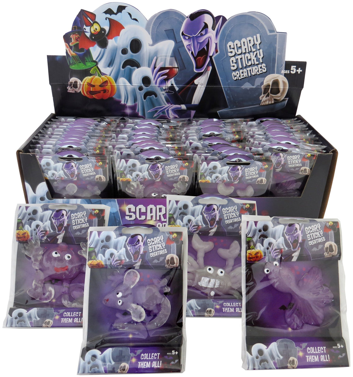 SCARY STICKY GLOW CREATURES Halloween – Funhouse Toys & Collectables