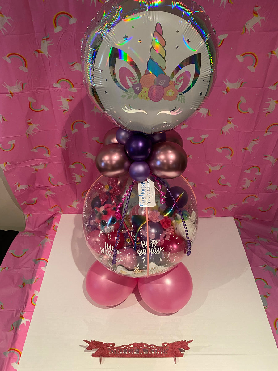Unicorn Balloon filled with Gifts – Funhouse Toys & Collectables